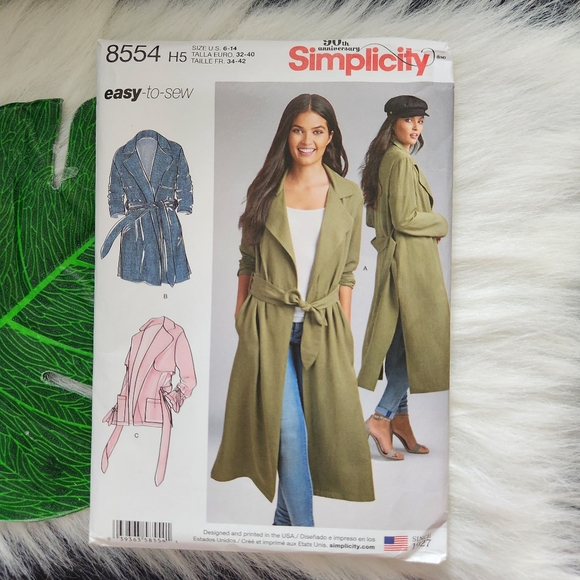 Simplicity | Office | Simplicity Sewing Pattern 8554 Easy To Sew Belted ...